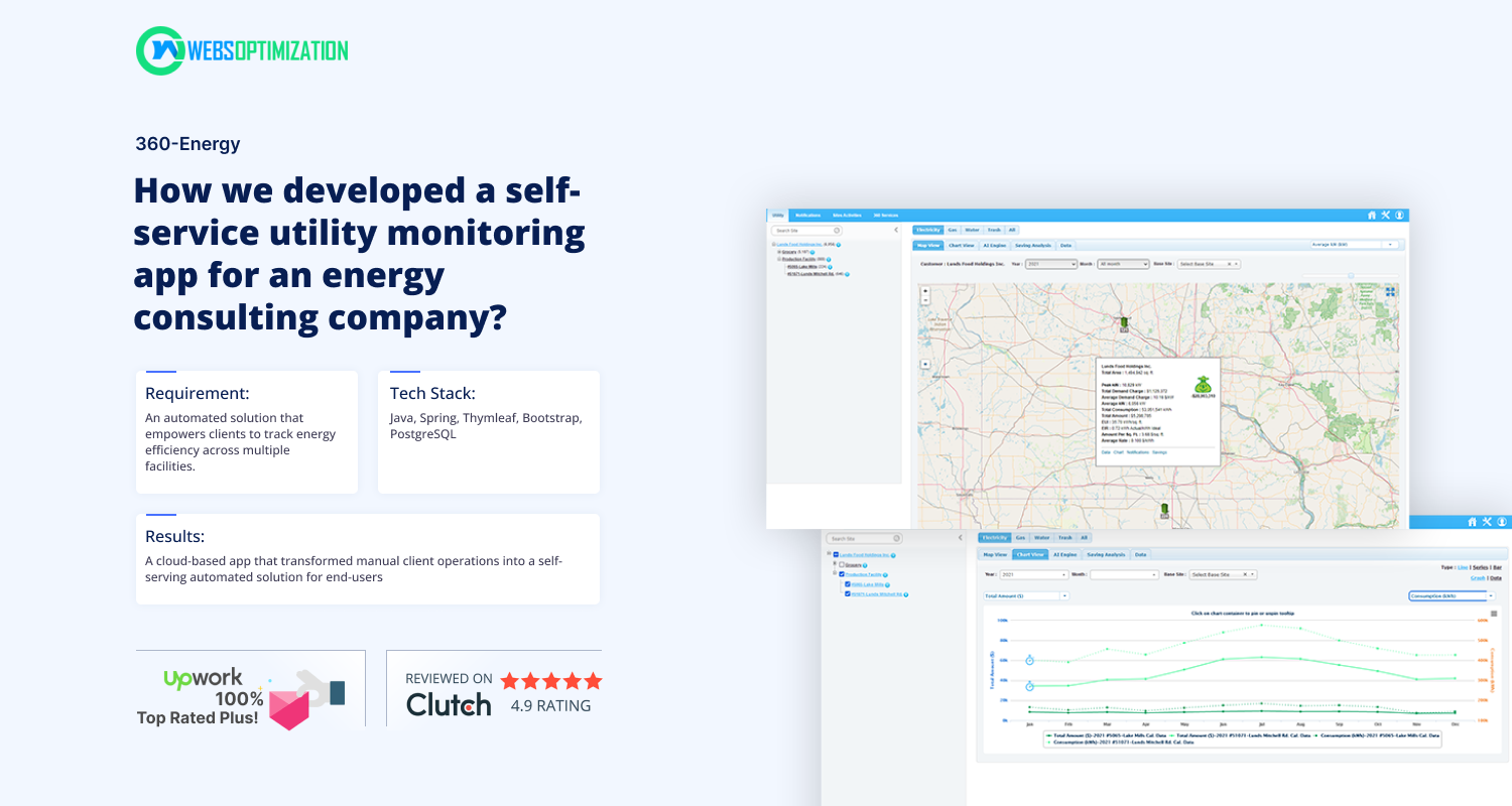360-Energy Platform - Developed a Self-Service Utility Monitoring App