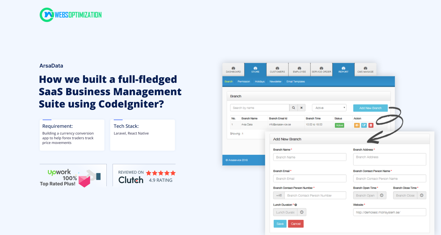 Arsadata CRM Platform Developed by WebsOptimization